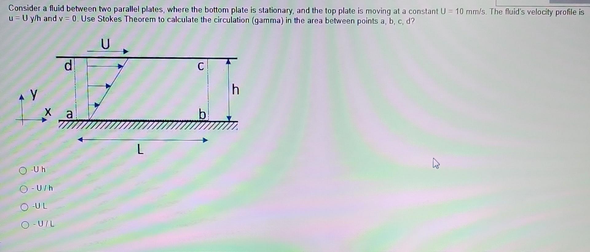 Solved Consider a fluid between two parallel plates, where | Chegg.com