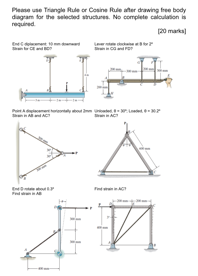 Solved Please use Triangle Rule or Cosine Rule after drawing | Chegg.com