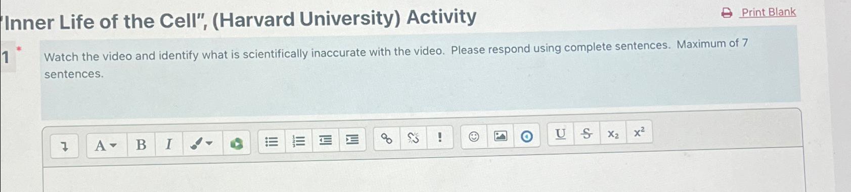 Solved 'Inner Life of the Cell", (Harvard University) | Chegg.com