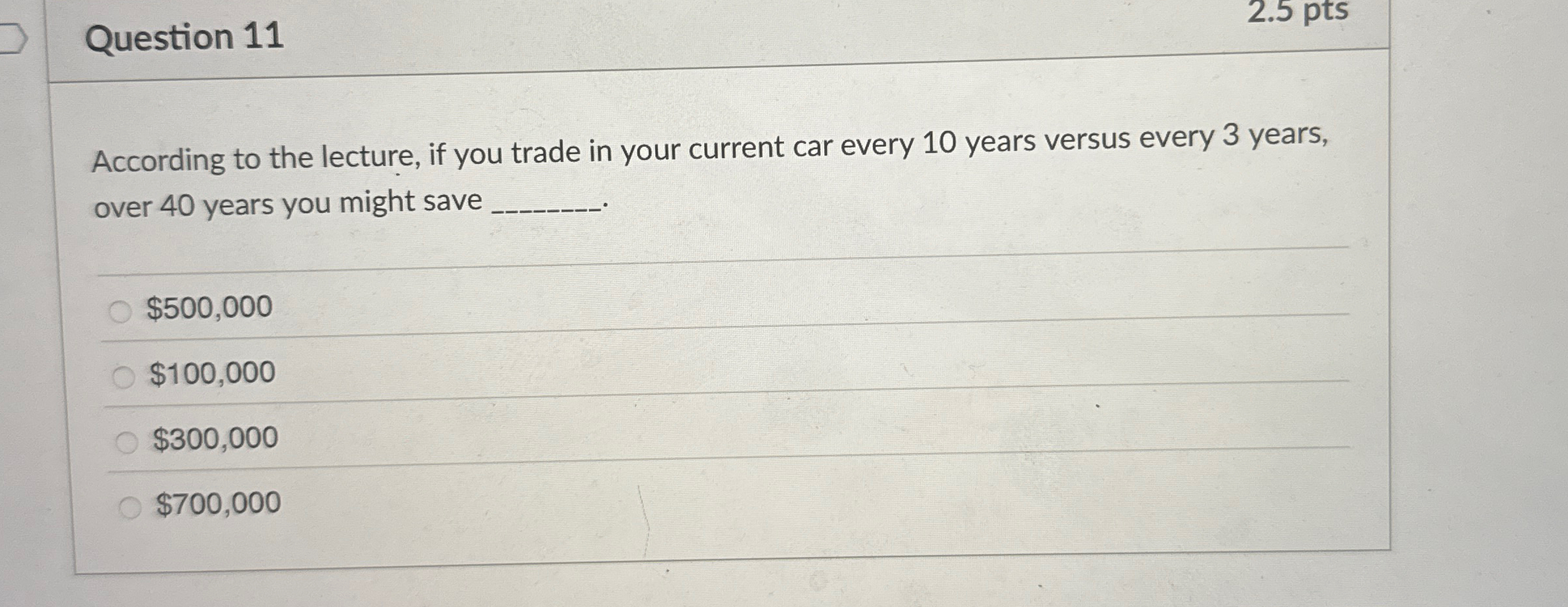 Solved Question 112.5 ﻿ptsAccording to the lecture, if you | Chegg.com