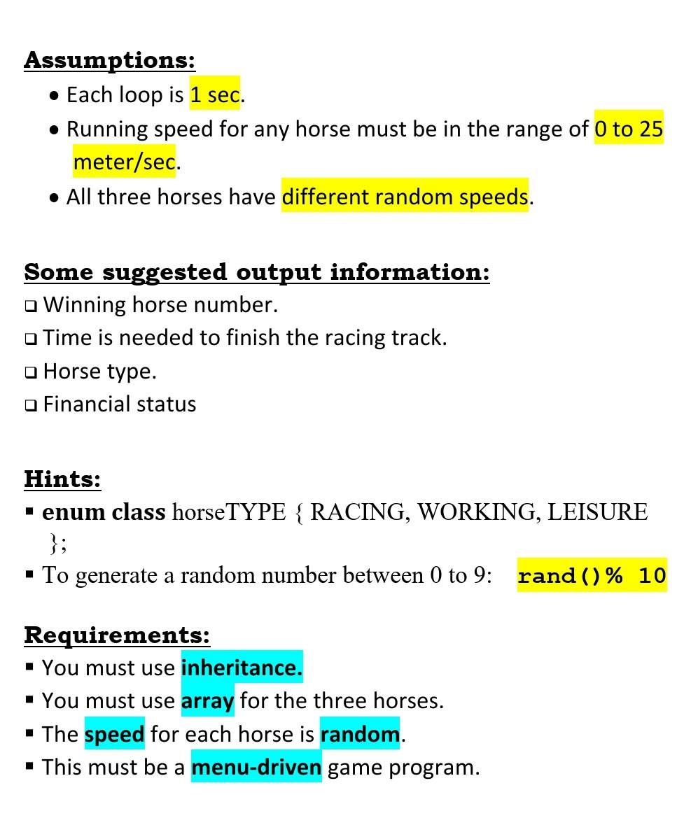 Solved Objectives: - To learn how to write a simple game | Chegg.com