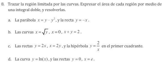 Solved Trazar la región limitada por las curvas. Expresar el | Chegg.com
