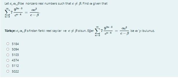 Solved Let c, a, Bbe nonzero real numbers such that c# B. | Chegg.com