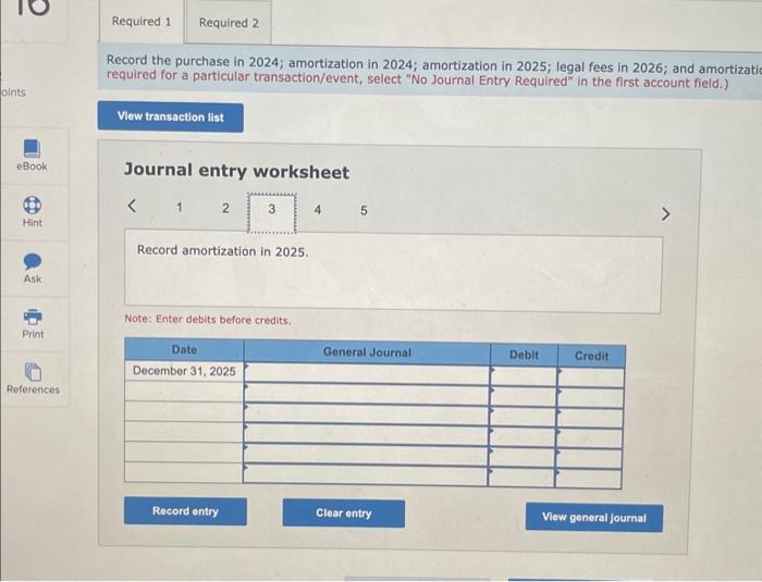 Solved Journal entry worksheet Note: Enter debits before | Chegg.com