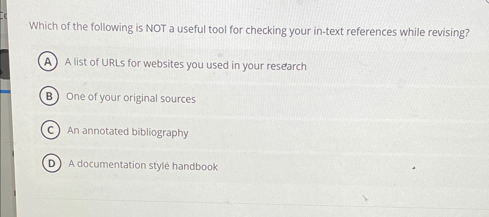 Solved Which of the following is NOT a useful tool for | Chegg.com