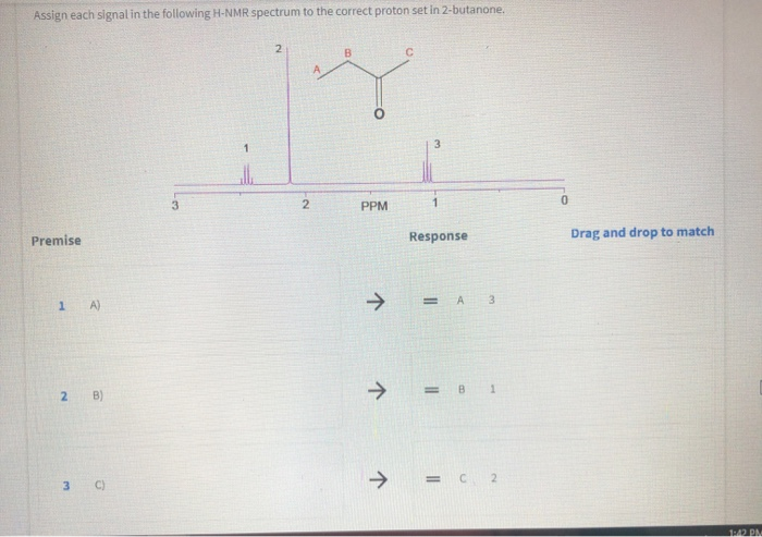 Solved assign each signal in the following H-NMR spectrum to | Chegg.com