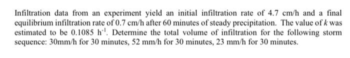 Solved A 4000 km2 watershed receives 102 cm of precipitation | Chegg.com