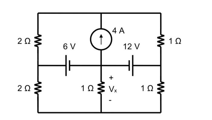Solved Calculate the Vx in the following circuit using a) | Chegg.com