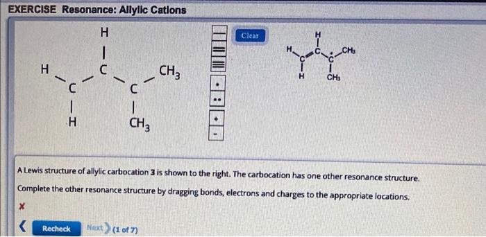 Solved A Lewis structure of allylic carbocation 3 is shown | Chegg.com