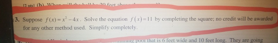 Solved 12 utslih When feetah 3. Suppose f(x)= x² - 4x. Solve | Chegg.com