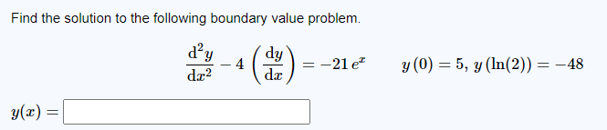 Solved Find the solution to the following boundary value | Chegg.com
