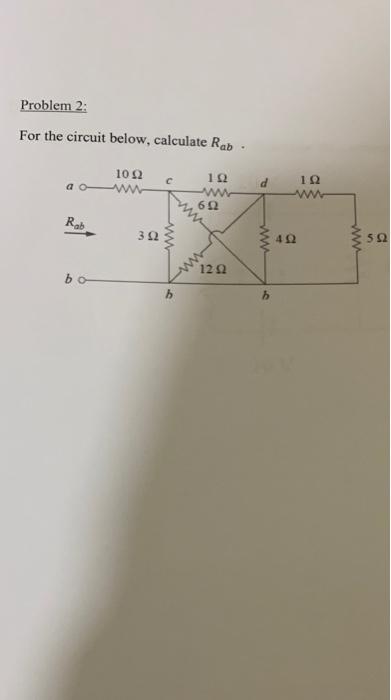Solved For the circuit below, calculate Rab. | Chegg.com