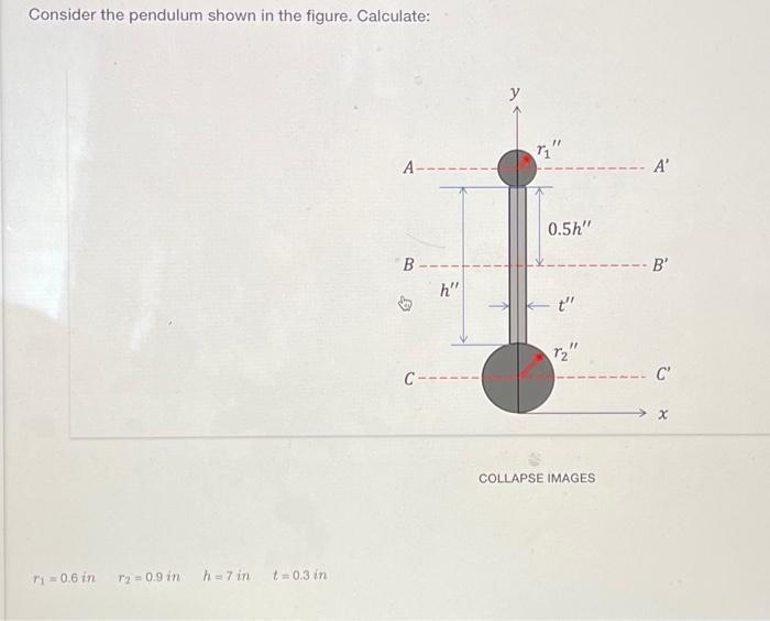 Consider the pendulum shown in the figure. Calculate: | Chegg.com