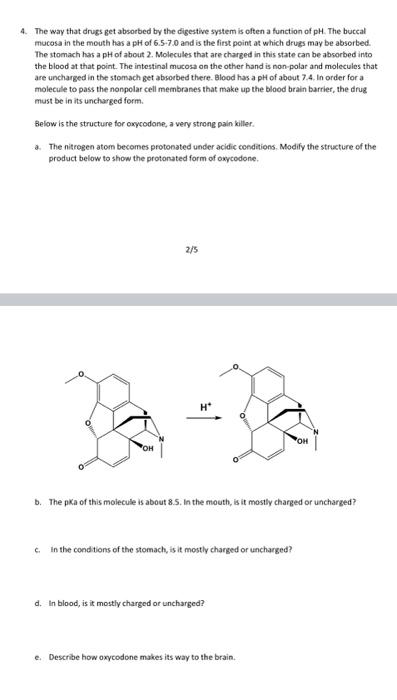 Solved 4. The way that drugs get absorbed by the digestive | Chegg.com