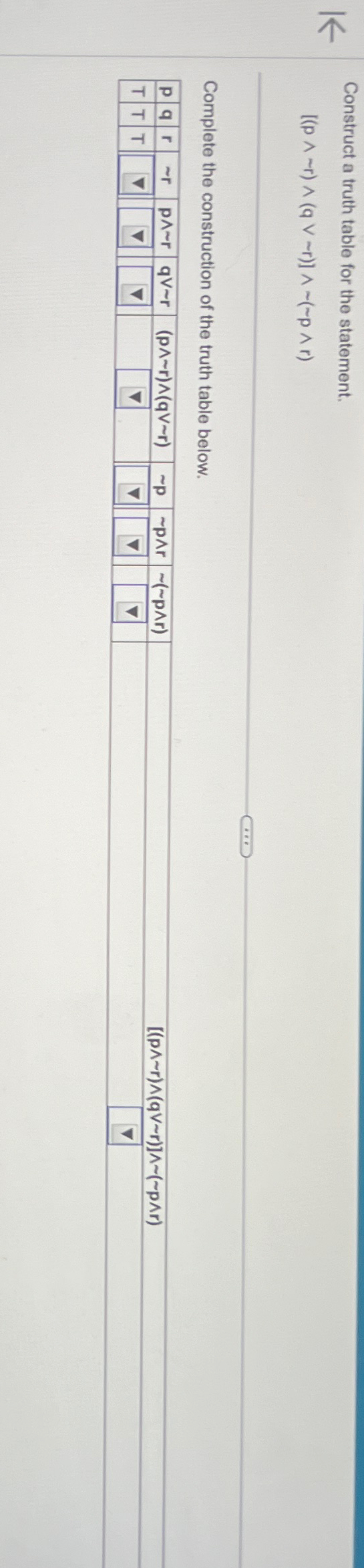 Solved Construct a truth table for the | Chegg.com