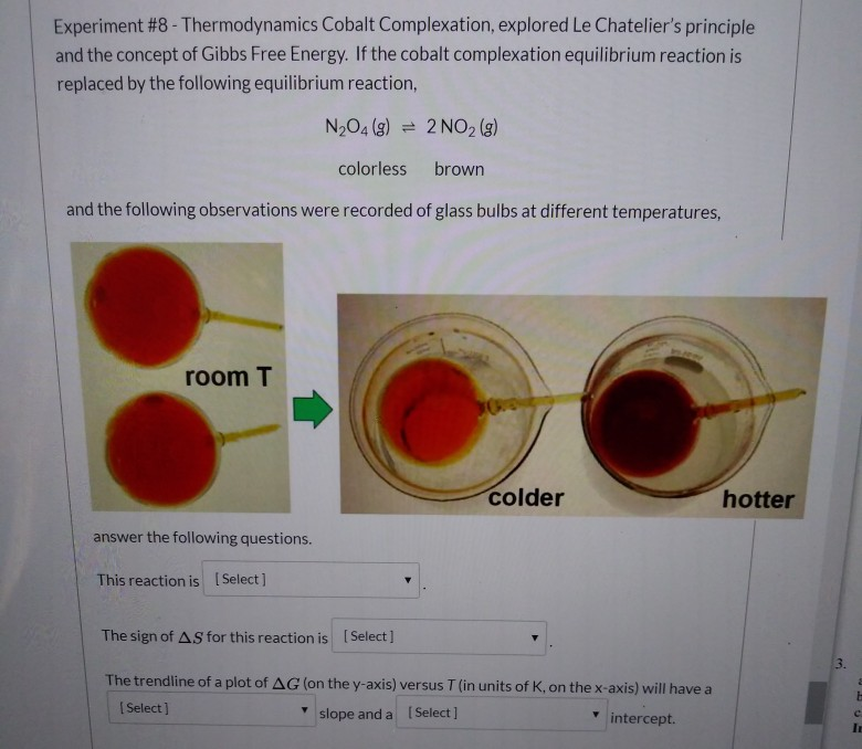 Experiment #8 - Thermodynamics Cobalt Complexation, | Chegg.com