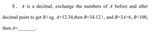 Solved 8. A is a decimal, exchange the numbers of A before | Chegg.com