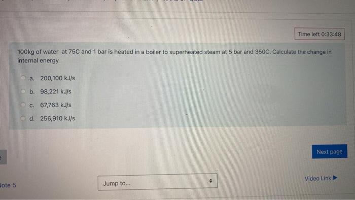 Solved 50kg/s of water at 75C and 1 bar is heated in a | Chegg.com