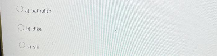 Solved Which igneous feature is illustrated in photograph | Chegg.com