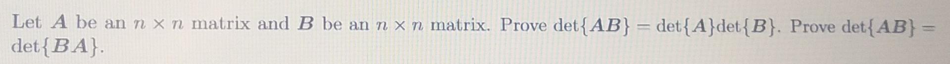 Solved Let A be an nxn matrix and B be an n x n matrix. | Chegg.com
