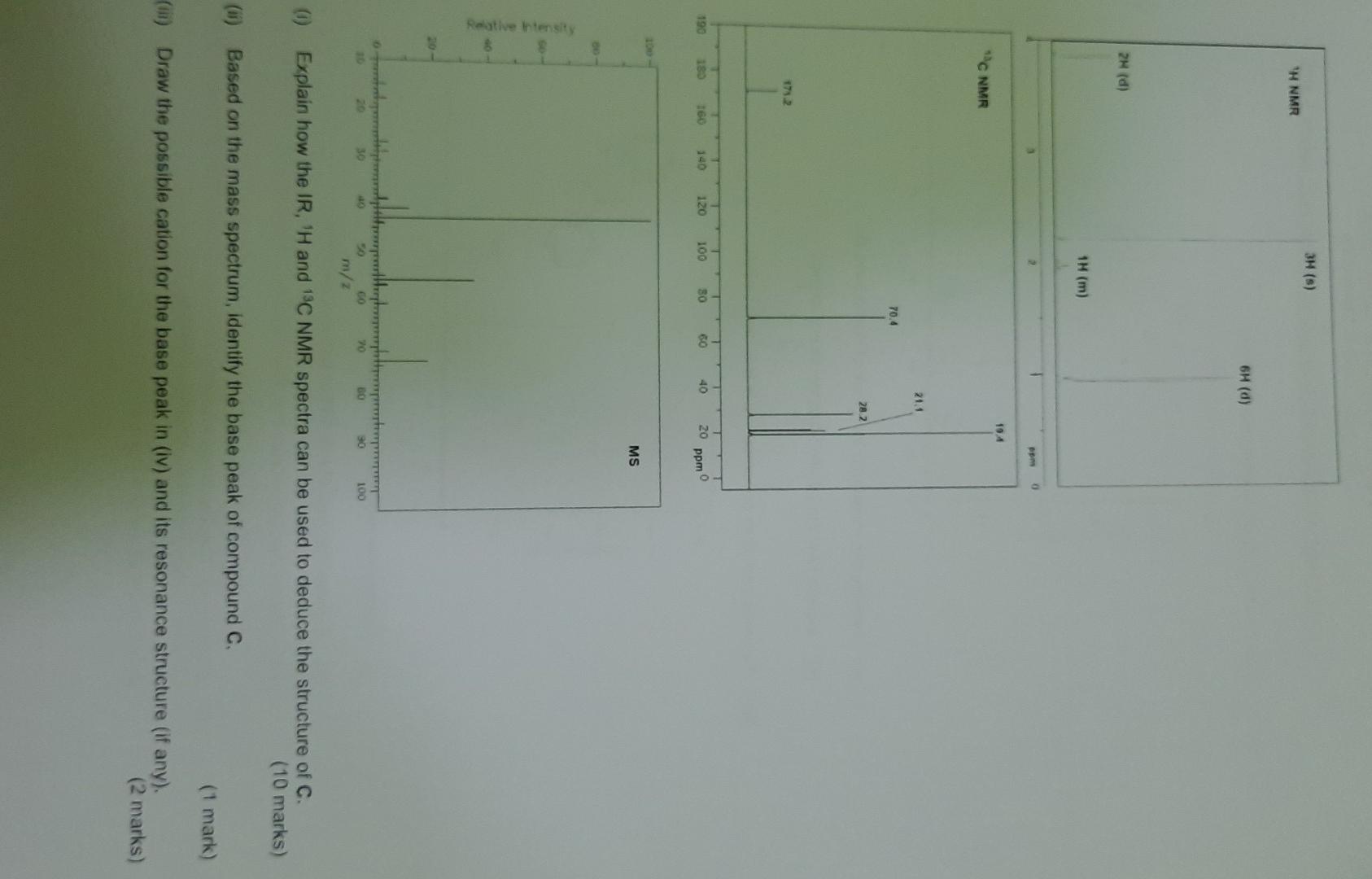 Solved 2 (a) Compound C has the molecular formula of C6H12O2 | Chegg.com