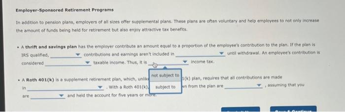 4. Employer-sponsored programs Employer-Sponsored | Chegg.com
