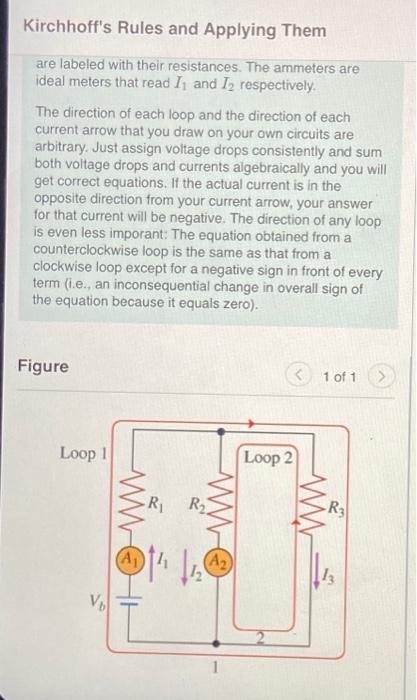 Solved Kirchhoff's Rules and Applying Them Learning Goal: To | Chegg.com