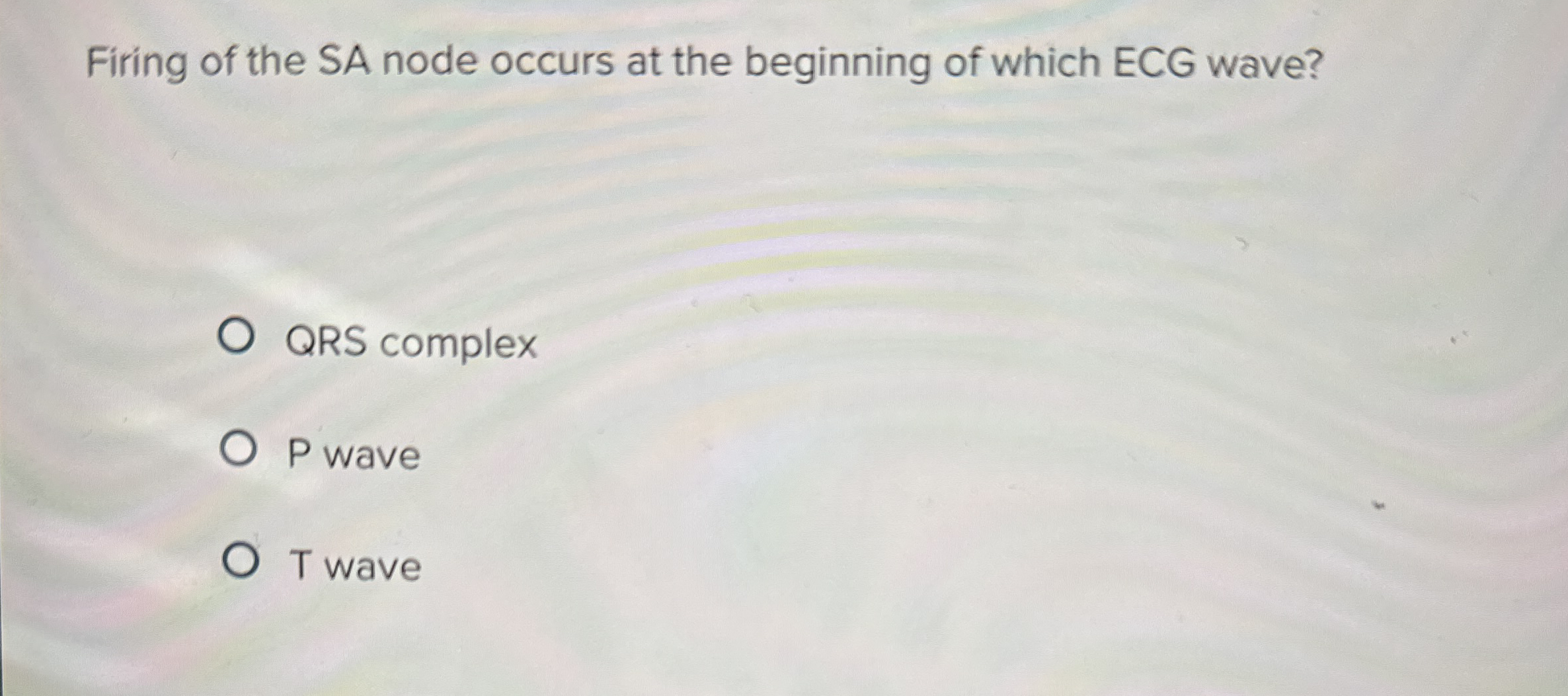 Solved Firing of the SA node occurs at the beginning of | Chegg.com