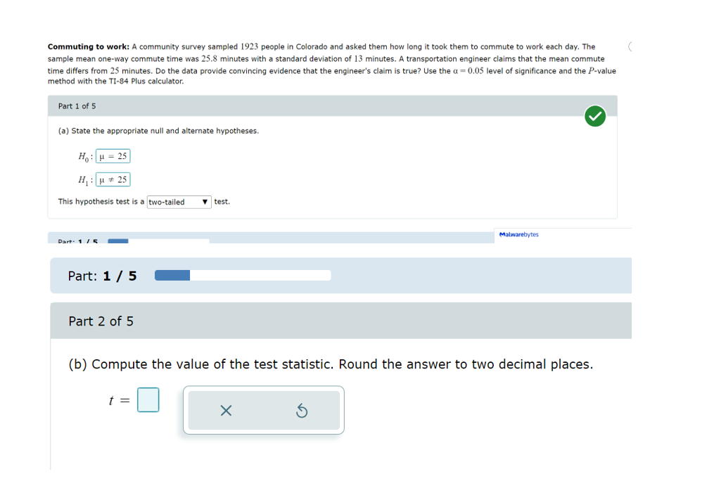 Solved Commuting to work: A community survey sampled 1923 | Chegg.com