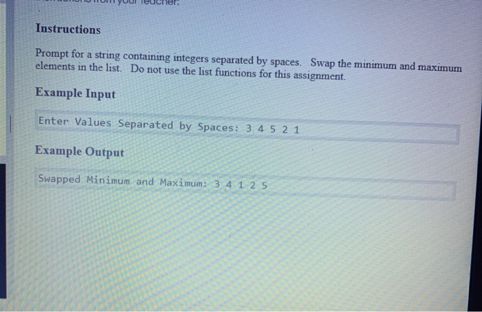 Solved yur Tourer Instructions Prompt for a string | Chegg.com