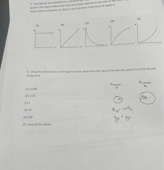 Solved 3. Two objects are separated by a distance graph in | Chegg.com
