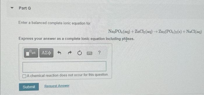 Solved Enter a balanced net ionic equation for | Chegg.com