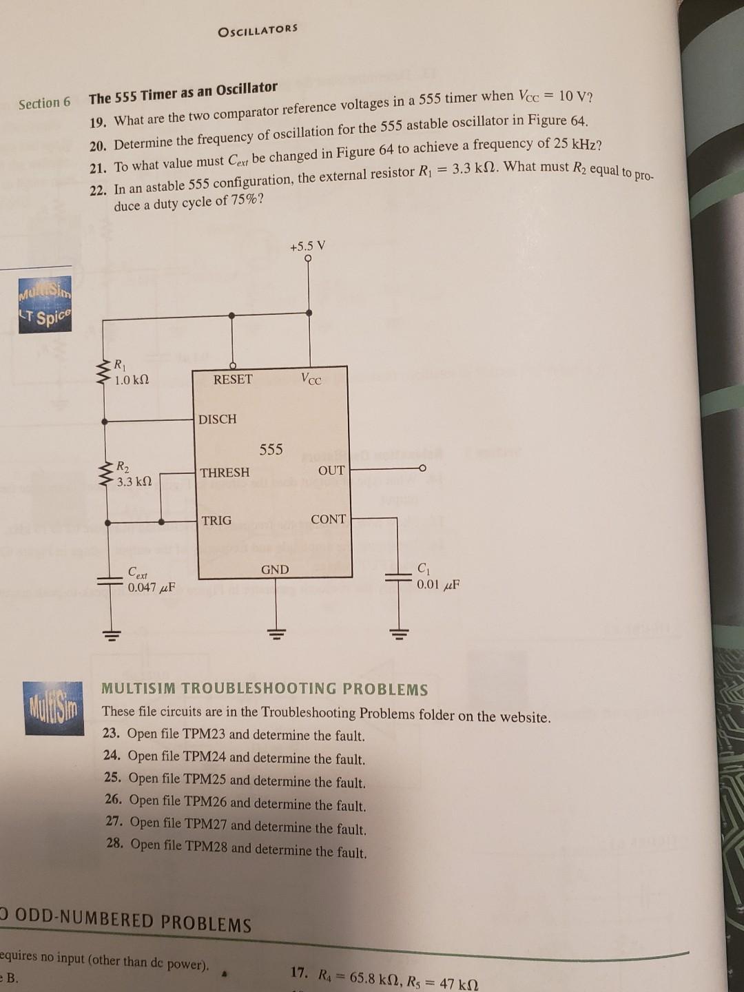 Solved OSCILLATORS Section 6 The 555 Timer as an Oscillator | Chegg.com