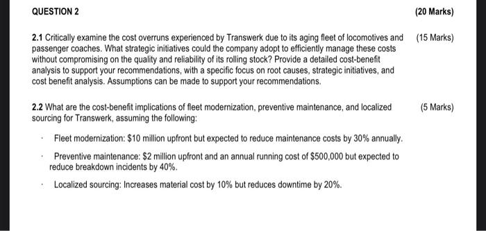 Solved 2.1 Critically examine the cost overruns experienced | Chegg.com