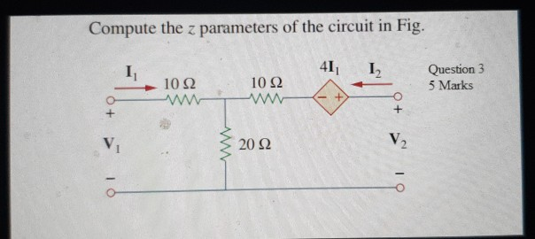 Solved Compute the z parameters of the circuit in Fig. I 41 | Chegg.com