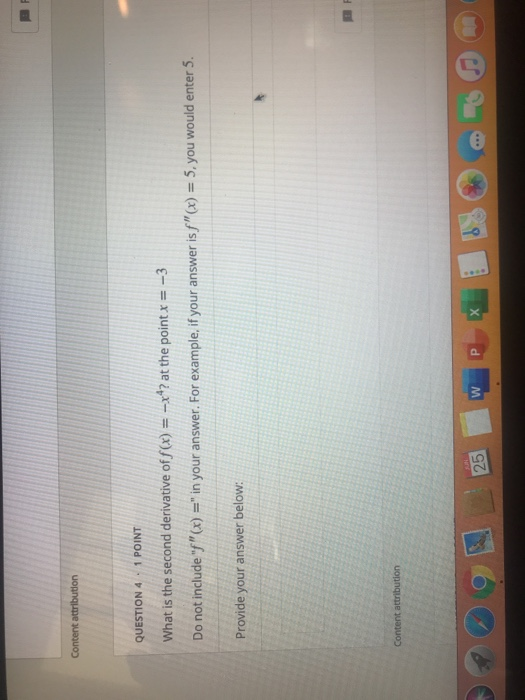 Solved Content attribution QUESTION 4 - 1 POINT What is the | Chegg.com