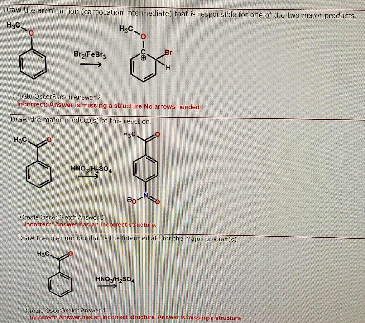 Solved Draw the arenium ion (carbocation intermediate) that | Chegg.com