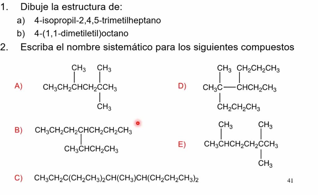 Solved Dibuje la estructura | Chegg.com