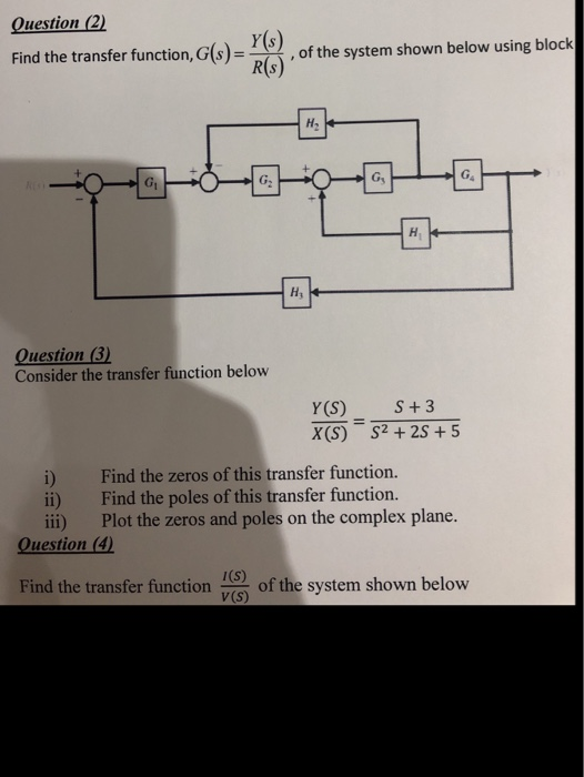 Solved Question (2) Find the transfer function, Gís of the | Chegg.com