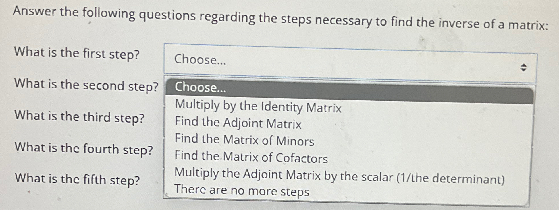 Solved Answer the following questions regarding the steps | Chegg.com