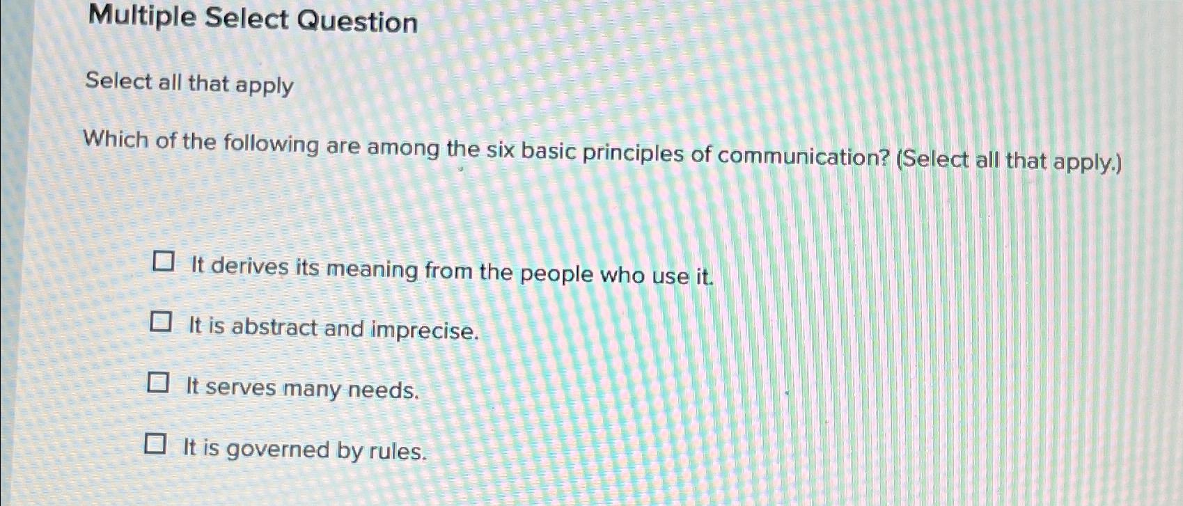 Solved Multiple Select QuestionSelect all that applyWhich of | Chegg.com