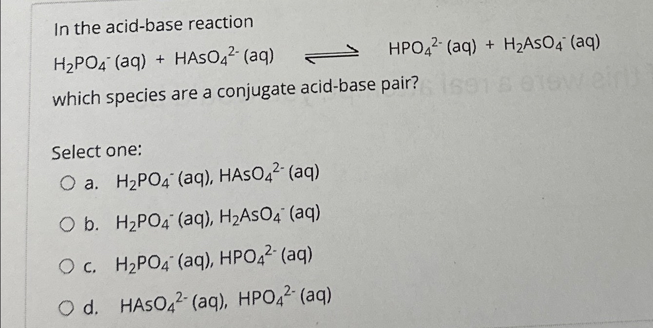 Solved In the acid-base | Chegg.com