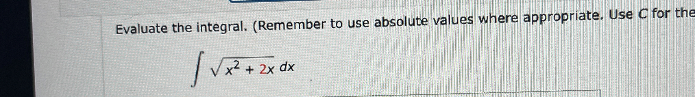 Solved Evaluate the integral. (Remember to use absolute | Chegg.com