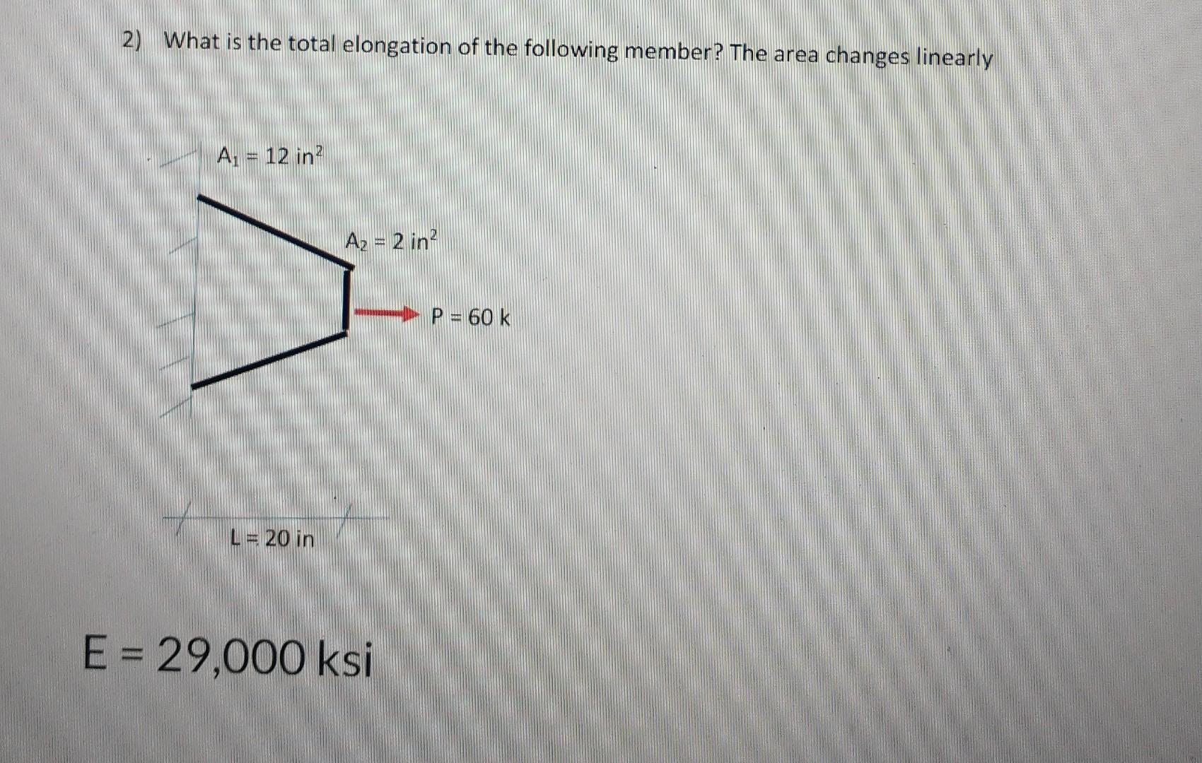 Solved 2) What is the total elongation of the following | Chegg.com