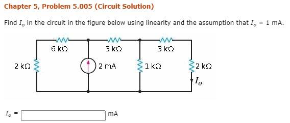 Solved Chapter 5, Problem 5.005 (Circuit Solution) Find I, | Chegg.com