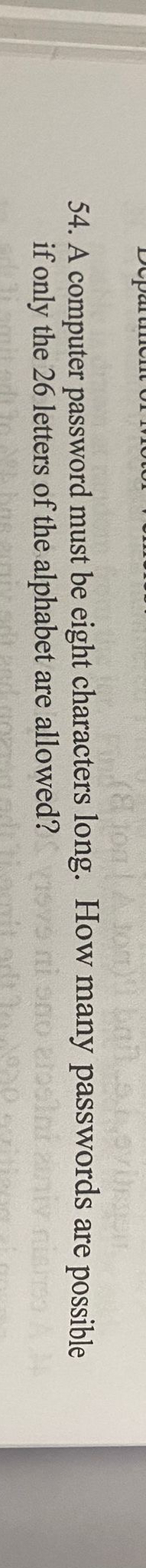 Solved Steps for A computer password must be eight | Chegg.com