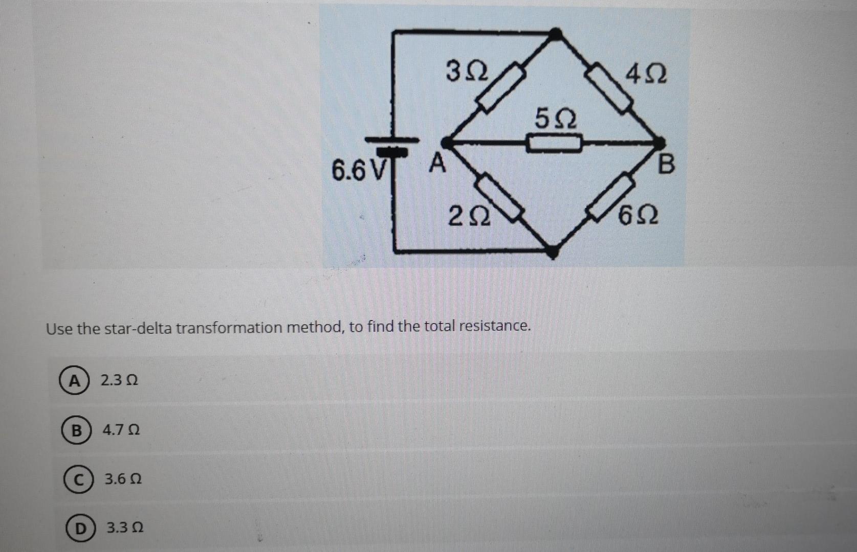 Solved Use the star-delta transformation method, to find the | Chegg.com