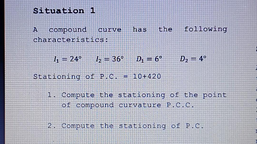 Solved Situation 1 A Curve has the following compound | Chegg.com