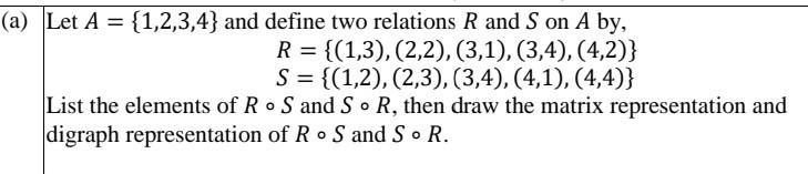 Solved Let A={1,2,3,4} and define two relations R and S on A | Chegg.com