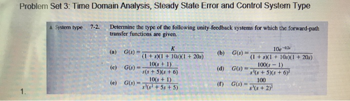 Solved Problem Set 3: Time Domain Analysis, Steady State | Chegg.com